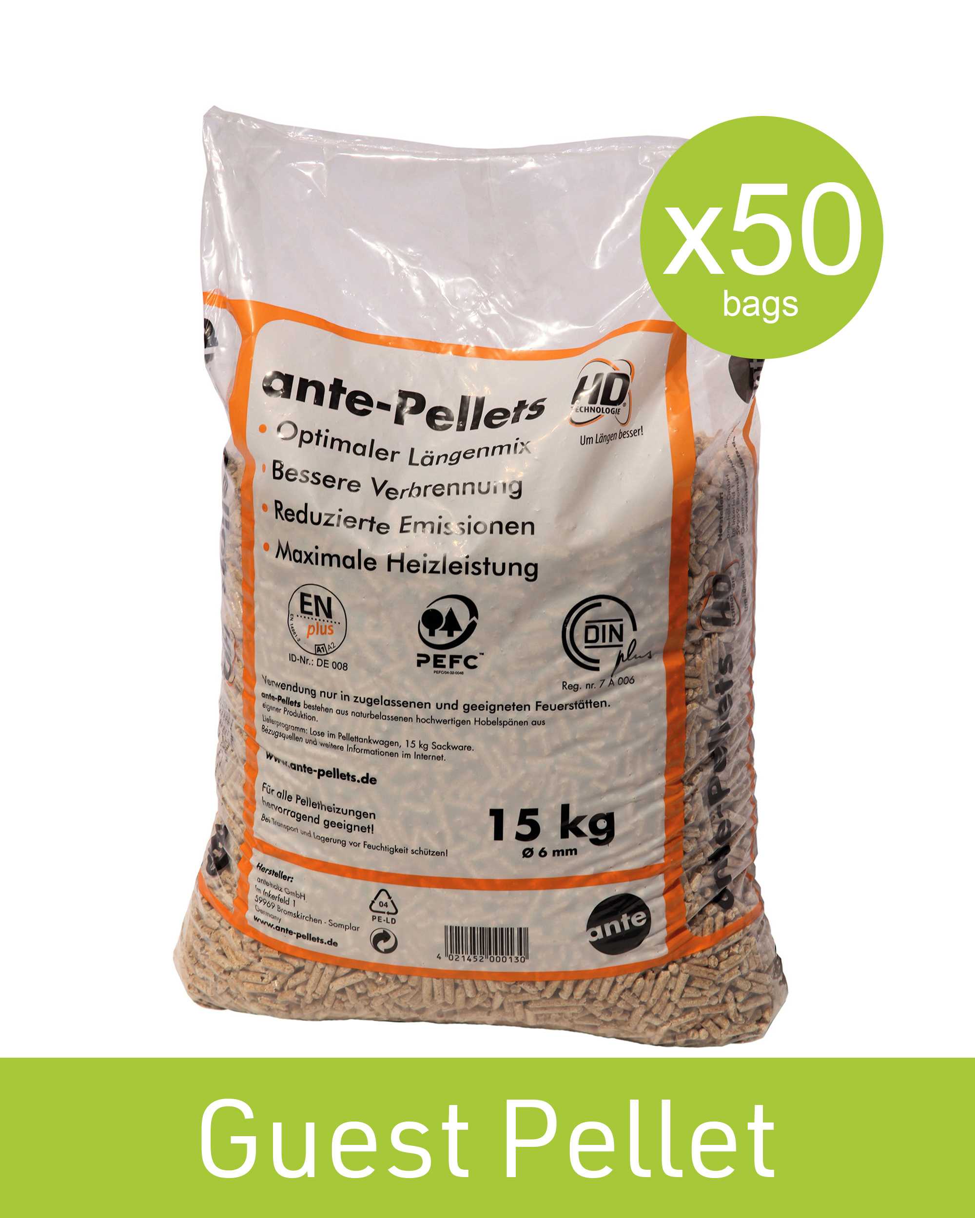 Ante 6mm Wood Pellets 750 Kg