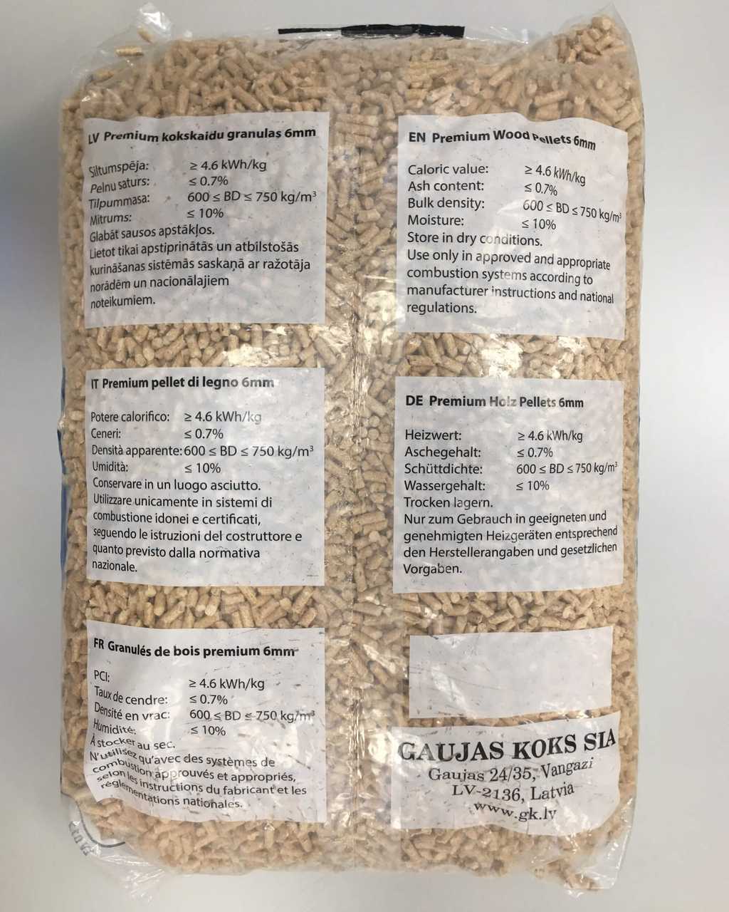 GK Premium 6mm Wood Pellets - 65 Bags (975 kg)